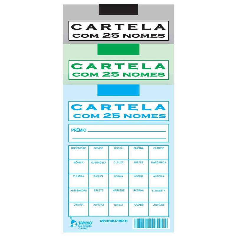 Bloco rifa com 25 nomes 6012 / c/50un / tamoio - Rifa - Magazine Luiza