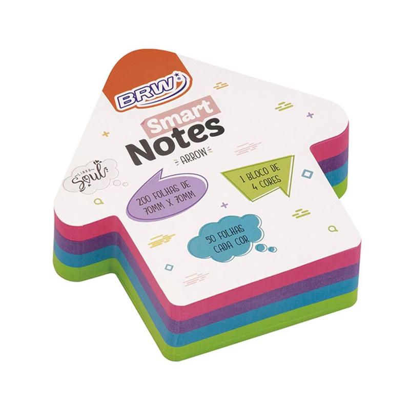 Bloco smart notes 70x70mm seta soul - ba7020 - BRW - Bloco de Notas ...