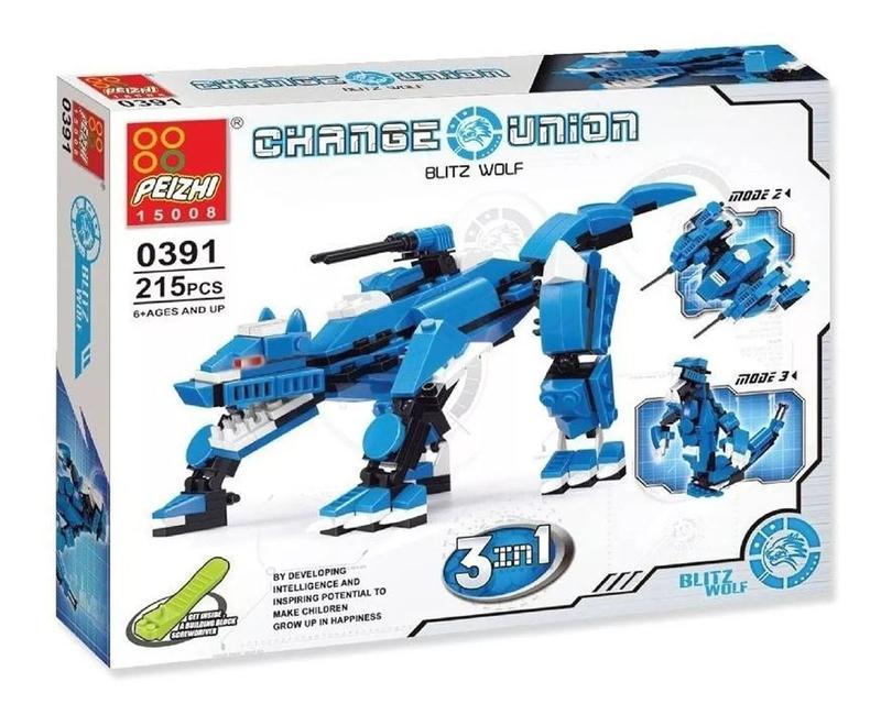 Blocos De Montar Estilo Lego Change Union Peizhi 3 em 1 18055 ...