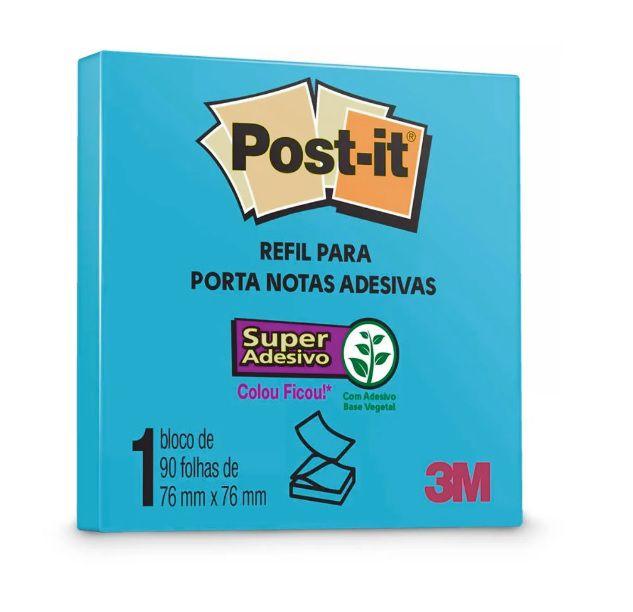 Blocos refil post-it azul 90 folhas 76 x 76 mm - 3M - Bloco de Notas ...