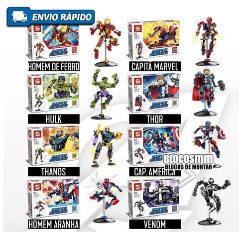 Blooco de montar vingadores + marvel herois de ação - COLLECTION ...