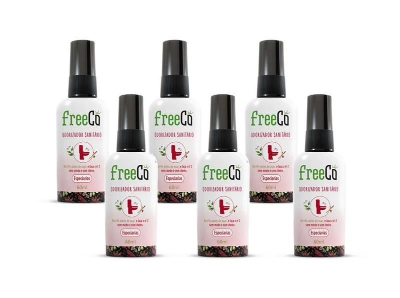 Bloqueador de Odores Sanitários Freecô Especiarias 6 Un 60ml - Freeco ...
