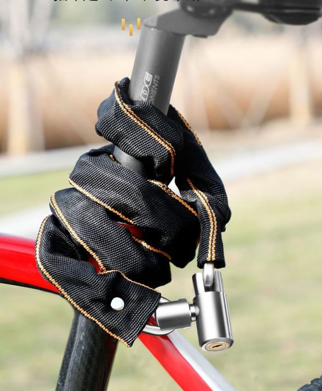 Bloqueio De Corrente De Bicicleta Anti-riscos Com 02 Chaves - Lock ...