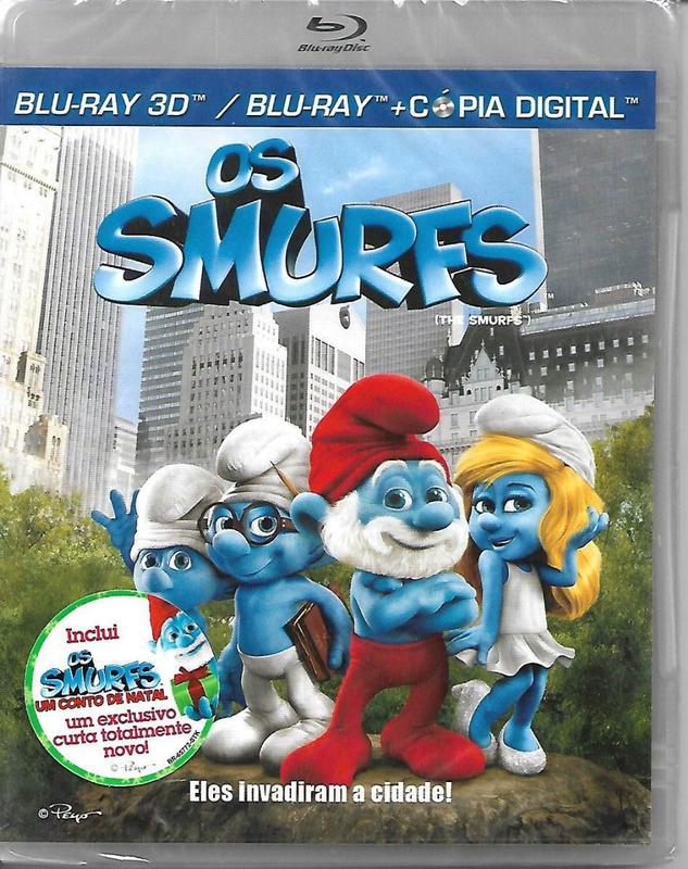 Blu-Ray 3D Os Smurfs + Dvd Conto De Natal + Digital Copy - Sony - Revista HQ - Magazine Luiza