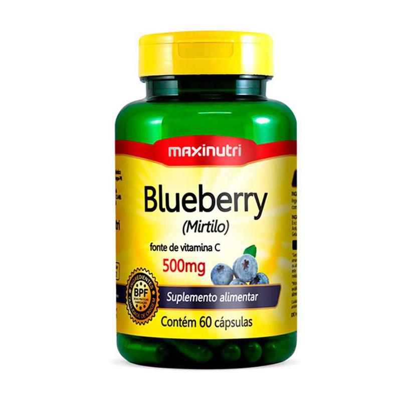 Blueberry 500mg com 60 Capsulas Loja Maxinutri - Fitoterápicos e ...
