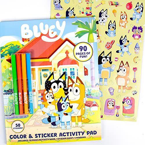 Bluey Coloring & Activity Book, Bluey Sticker Book, Ótimo para ...