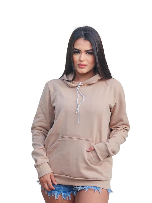 Blusa de Frio Feminina Moletom Flanelado - JS MODAS - Moletom / Blusão Feminino - Magazine Luiza