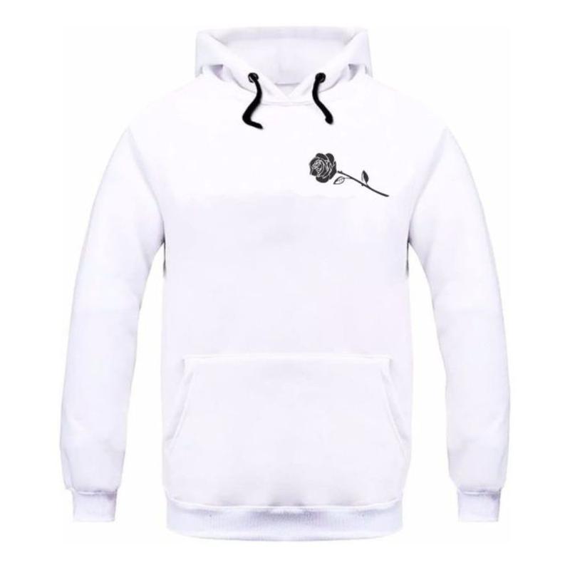 Blusa de Frio Moletom Casaco Feminino Masculino Com Capuz - Flor - Mena ...