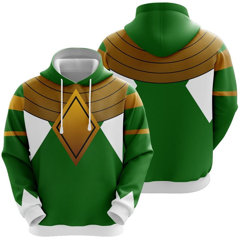 Blusa de Moletom Sublimado Full Power Rangers HQ Verde Desenho com ...