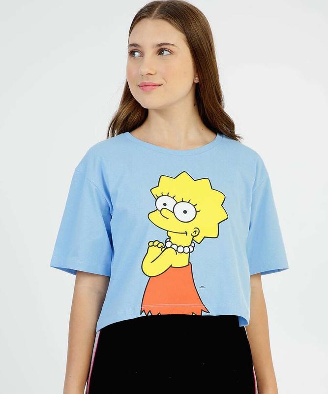 Blusa Juvenil Cropped Lisa Simpsons Tam 10 a 16 - Blusa Infantil ...