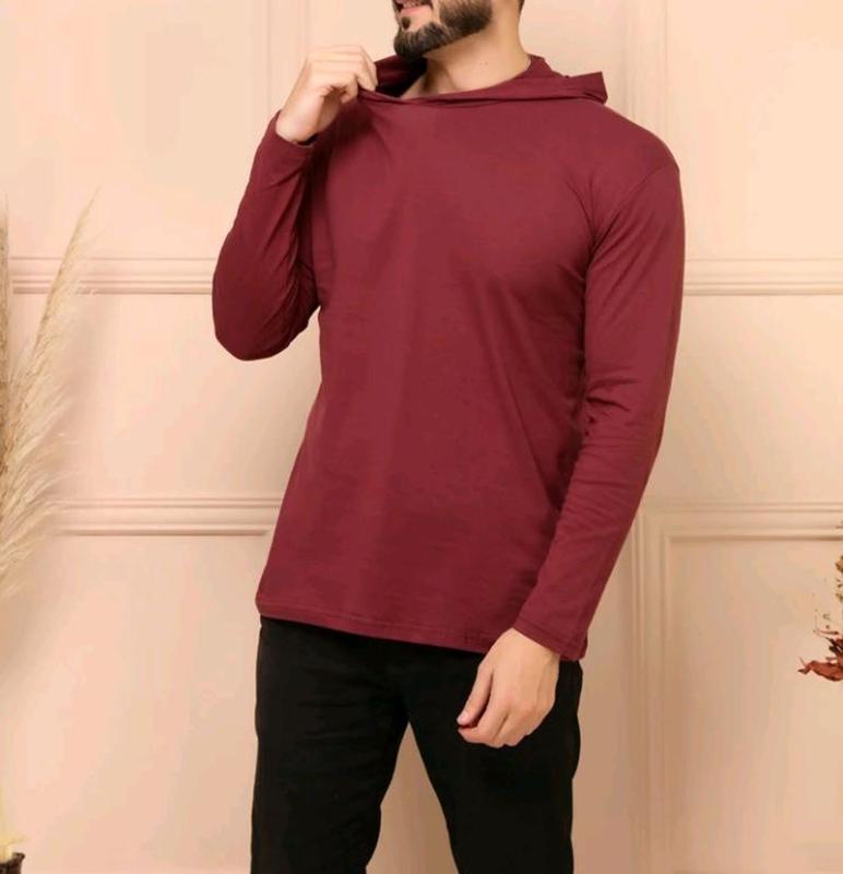 Blusa masculina com capuz manga longa básica - Filó Modas - Camiseta ...