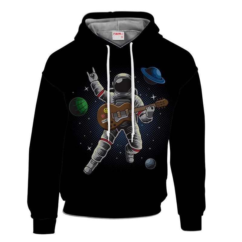 Blusa Modelo Moletom Tsm 3D Full Astronauta Rock - Preto - Moletom ...