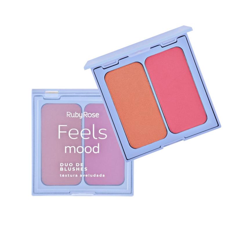 Blush Ruby Rose Paleta Duo Feels Mood - Blush - Magazine Luiza