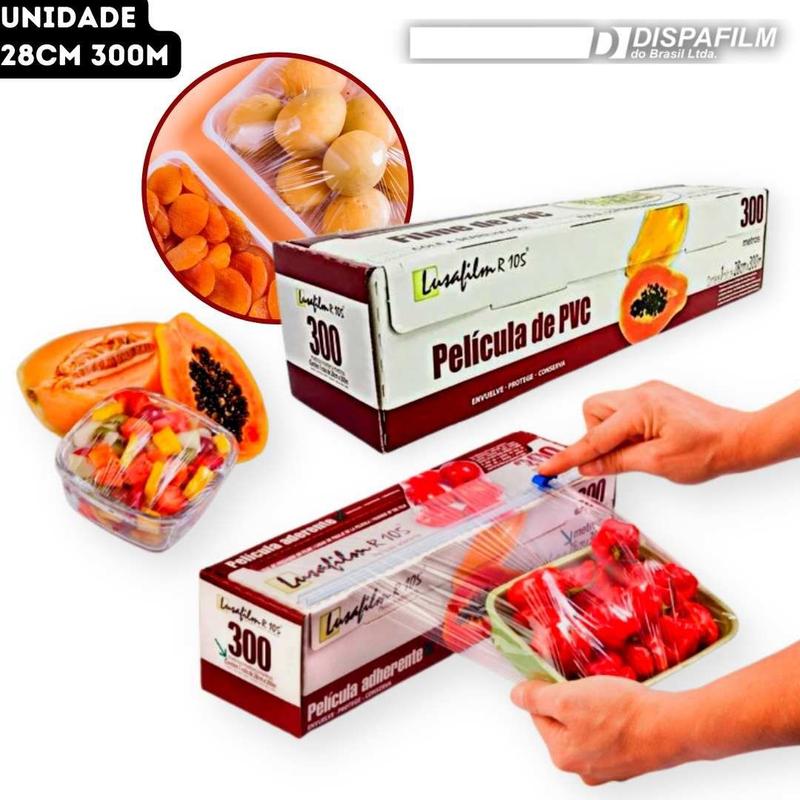 Bobina Rolo Plástico Filme PVC Lusafilm R105 com Cortador Dispafilm ...