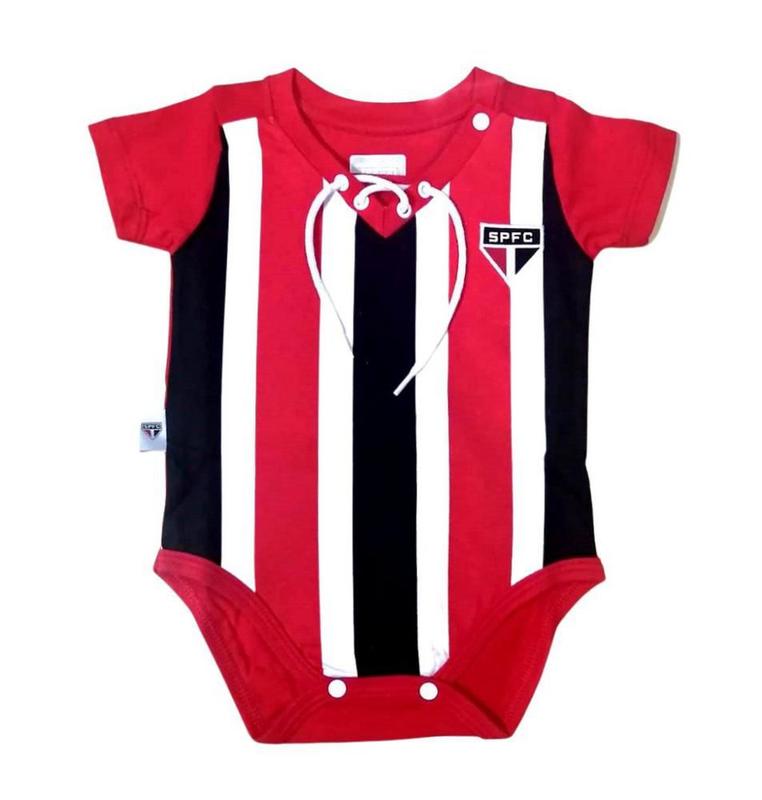 Body Bebê São Paulo Retrô Tricolor Oficial - Revedor - Body para Bebês ...