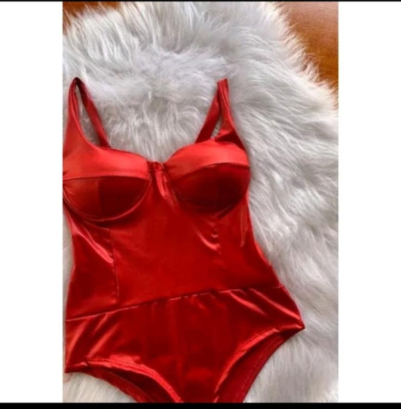 Body Cirre Acetinado Suplex/Meia taça Retro/Sustentação no Seios Cetim ...