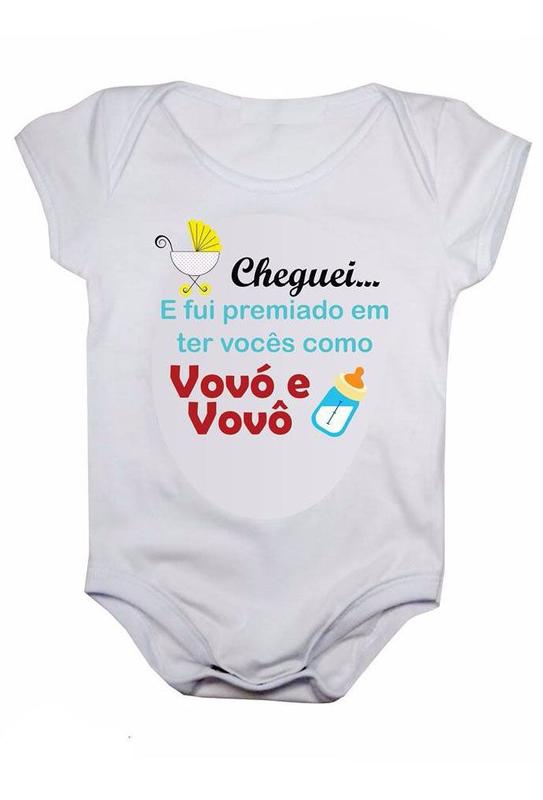 Body de bebê cheguei vovó e vovô - Calupa - Body para Bebês - Magazine ...