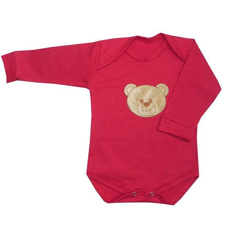 Body de Bebê My Bear Vermelho Manga Longa - Nicoli Ferri - Body para ...