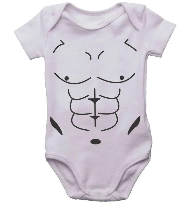 Body infantil bebê maromba neném fortão roupinha de bebê - Mago das ...