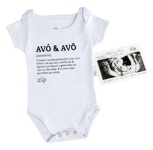 Body Revelação Gravidez Titio Pai Avós Anunciação Gestação - ZIP - Body ...