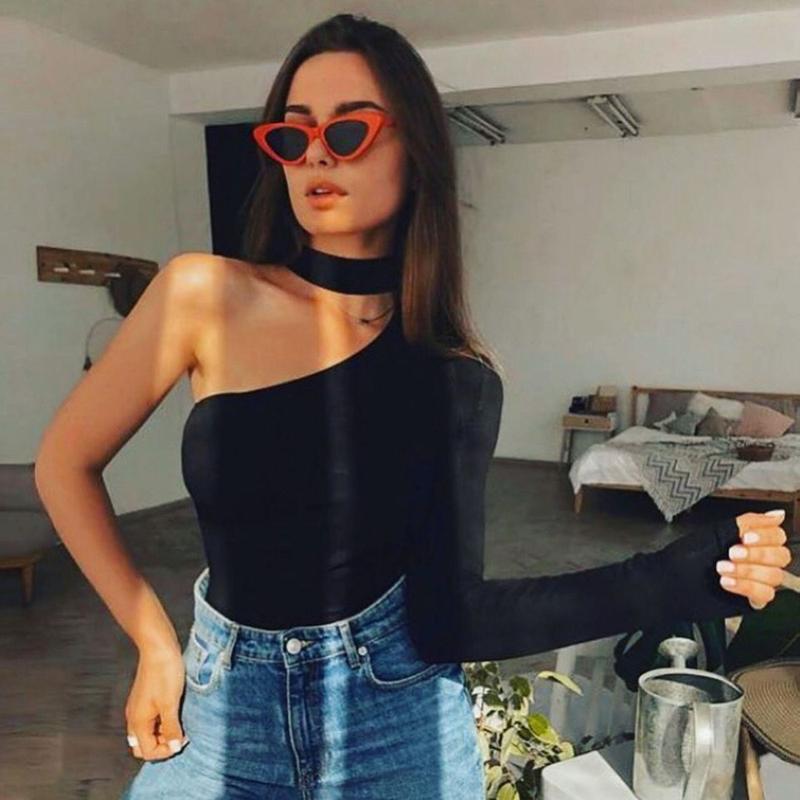 Body Um Ombro Só Manga Longa Suplex Mula Manca Tendência Blogueira Bojo ...