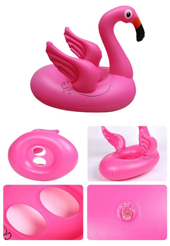 Boia Flamingo Infantil Com Apoio Para Pernas Cadeirinha 60cm - C/N ...