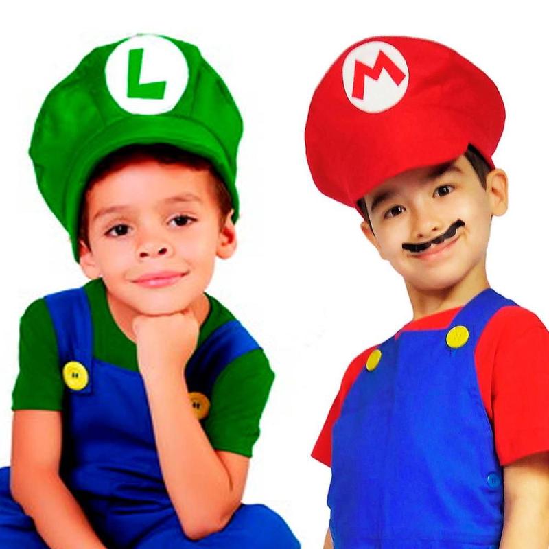 Boina Mario ou Luigi Infantil Acessório pra Completar Fantasia ...