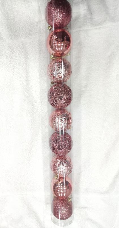 Bola de natal textura e flor contém 9 unds 8cm - Rio Master - Bola de ...