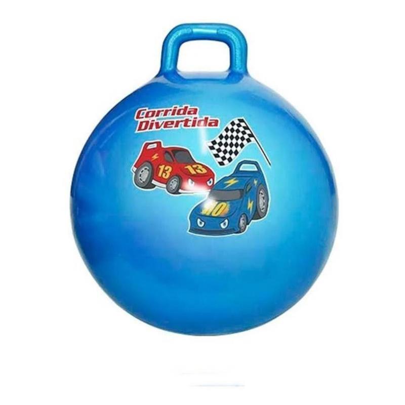 Bola De Vinil Pula Mania Com Alca Sortido Azul DM Toys - Bola Infantil ...