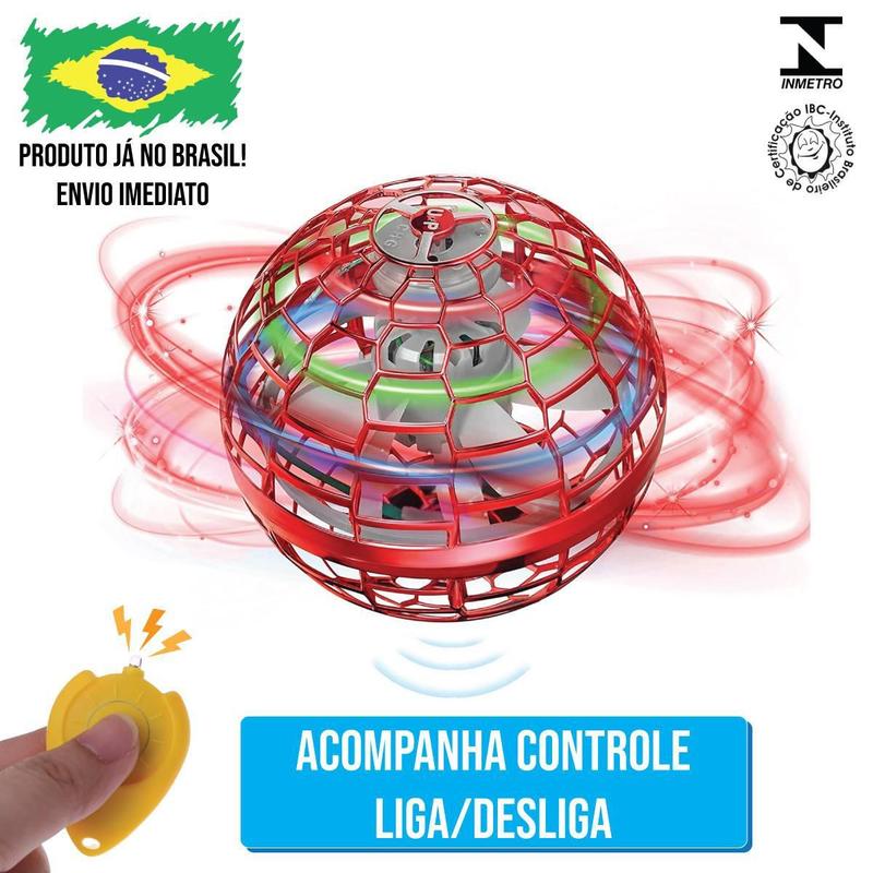 Bola Voadora Rgb Flynova Pro Spinner Mágica Controle Voar - Asi - Bola ...