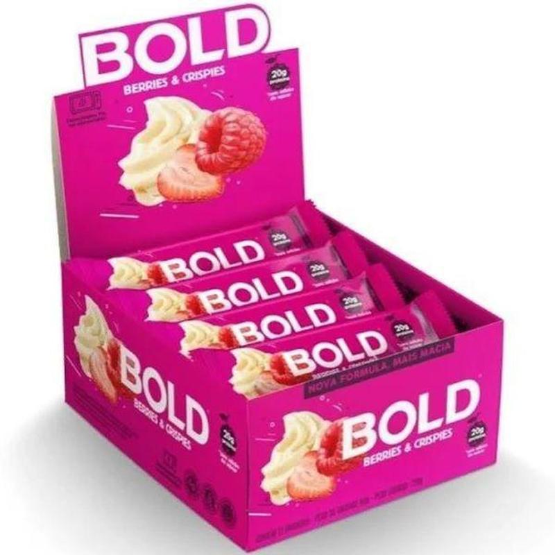 BOLD BAR (Cx 12 un de 60g) Bold Snacks - Berries e Crispies - Barra de ...