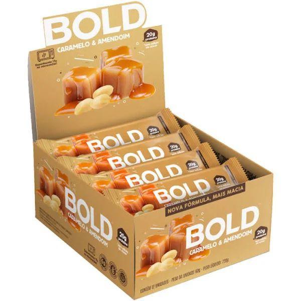 BOLD BAR (Cx 12 un de 60g) Bold Snacks- Caramelo e Amendoim - Barra de ...