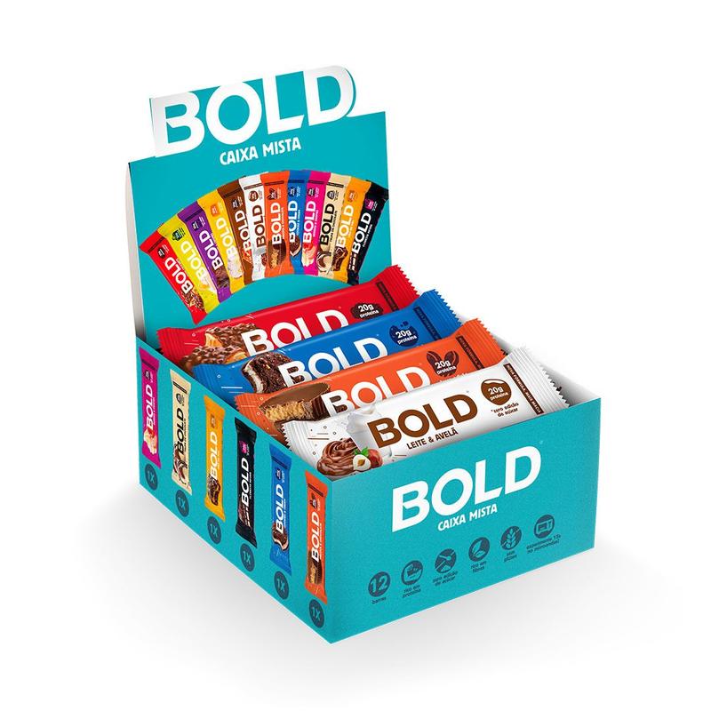 BOLD CAIXA MISTA (Caixa 12 unid.) - BOLD SNACKS - Barra de Proteína ...