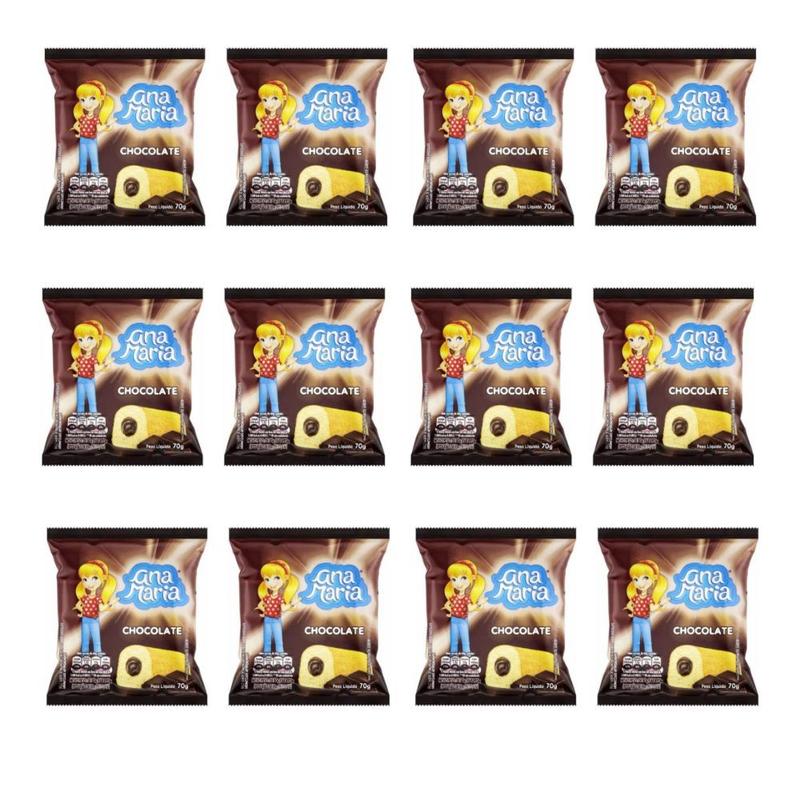 Bolinho Ana Maria Sabor Chocolate 70g - Kit 12 Unidades - Bolo ...