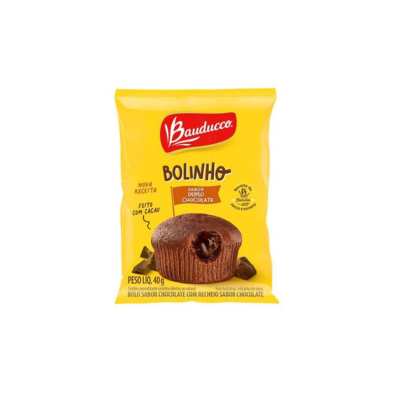 Bolinho Duplo Chocolate Bauducco 40g - Bolo / Bolinho / Mini Bolo ...