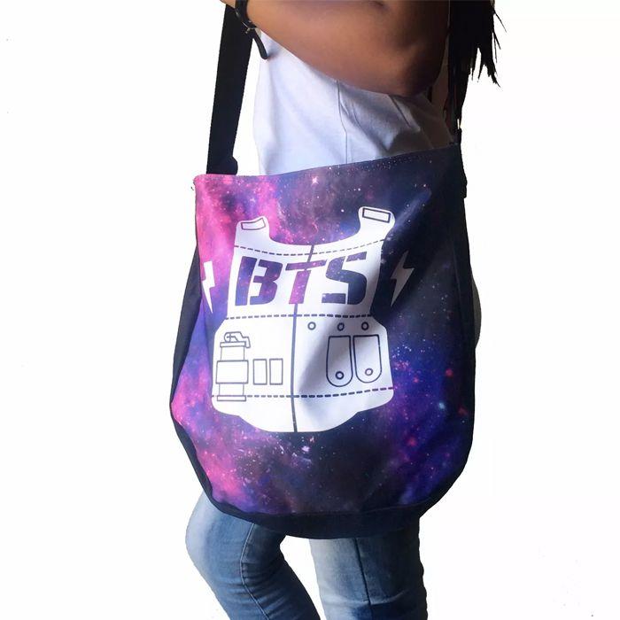 Bolsa BTS Bangtan Boys Galaxy K-PoP Army - Minha Loja Geek - Colar ...