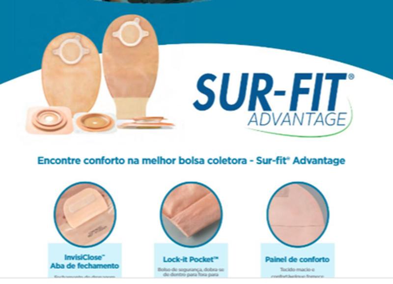 Bolsa Coletora Drenável Sur-Fit Advantage com Janela de Visualização ...