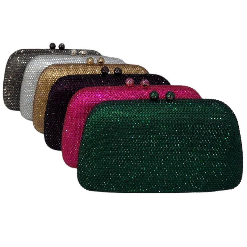 Bolsa de Festa Clutch com Strass Brilho Luxo - Lika - Bolsas - Magazine ...