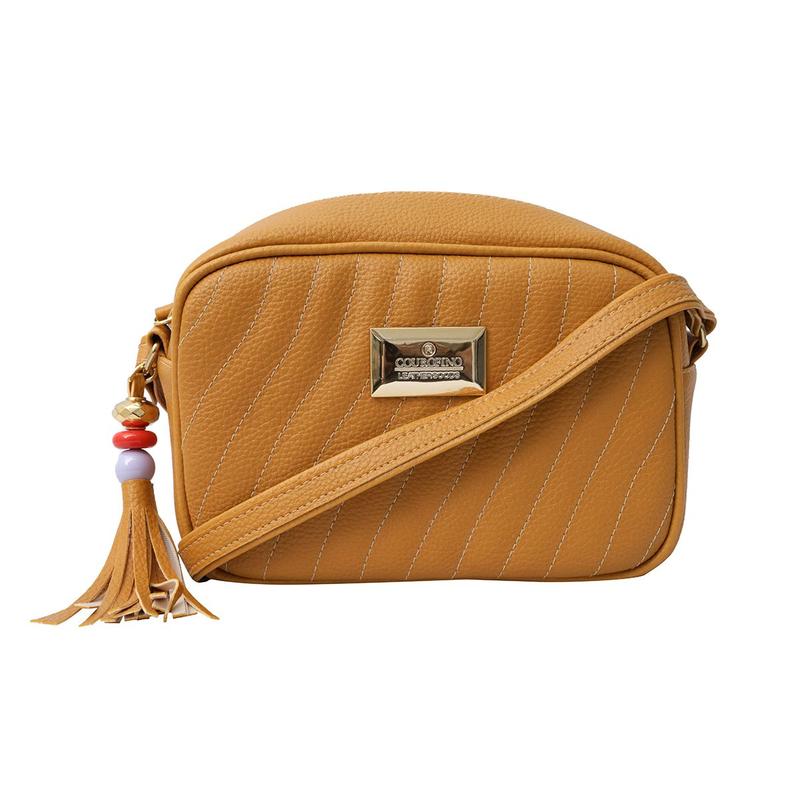 Bolsa feminina couro fino pequena transversal estilo bag e ziper ...