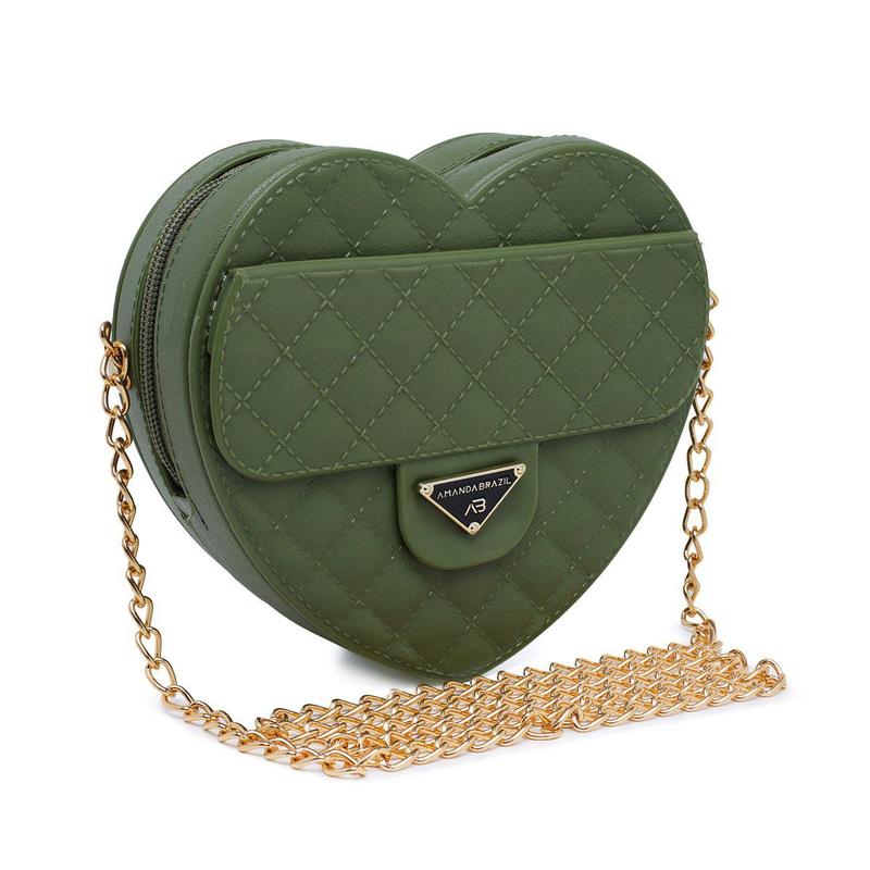 Bolsa Feminina Formato Coração Amanda Brazil - 28 - Verde - Bolsas ...