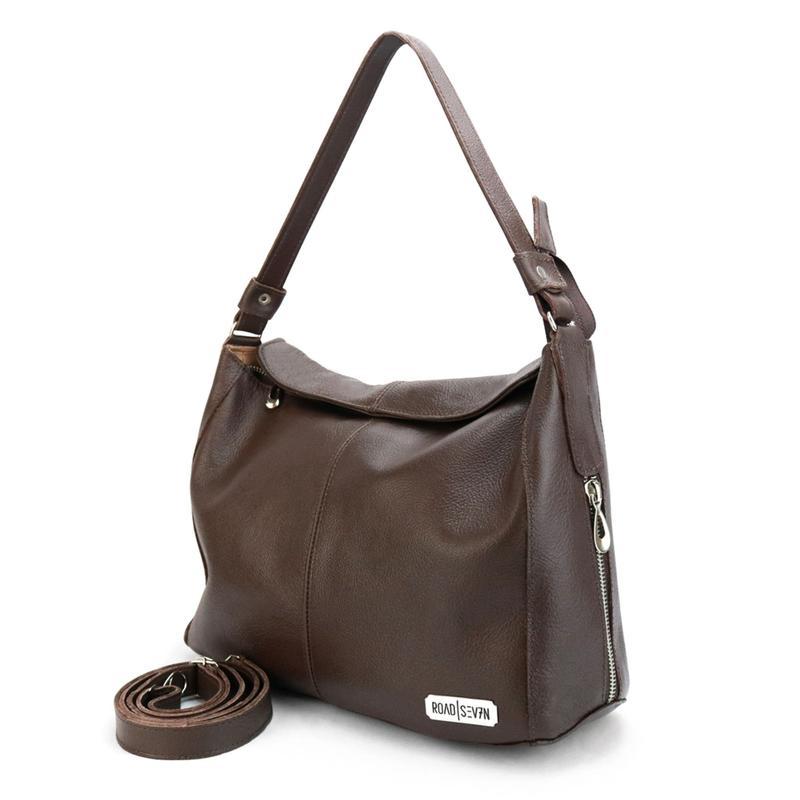 Bolsa Feminina Sacola Hobo Média em Couro Legitimo Alça ombro e ...