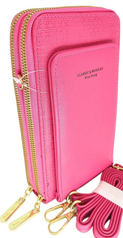 Bolsa feminina transversal carteira tiracolo porta celular visor touch ...