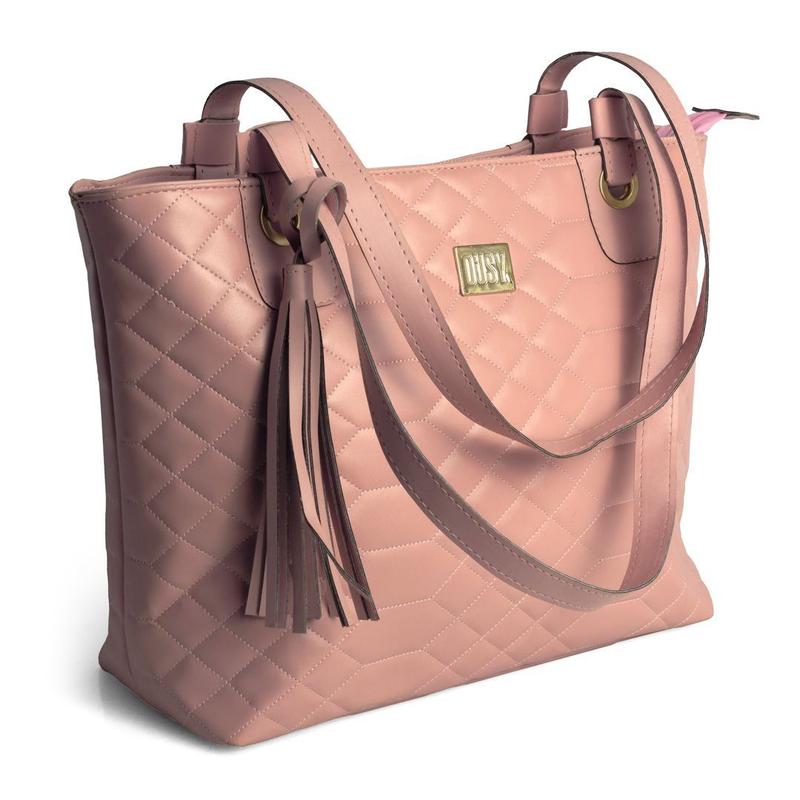 Bolsa Feminina Transversal Grande Estampa Colmeia Metalasse - Ousy ...