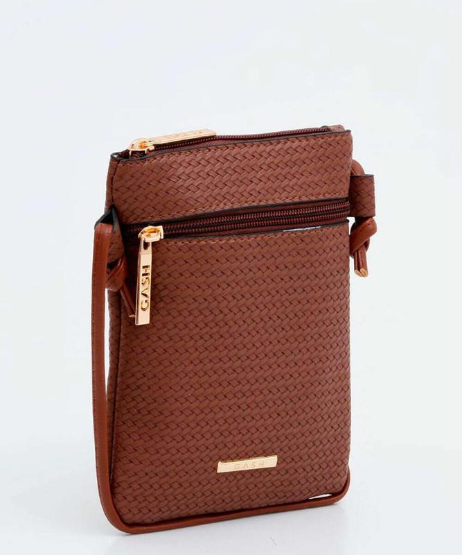 Bolsa Feminina Transversal Textura Zíper Gash - Bolsas - Magazine Luiza