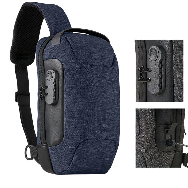 Bolsa Mochila Diagonal Transversal Ombro Com Senha Masculina ou ...