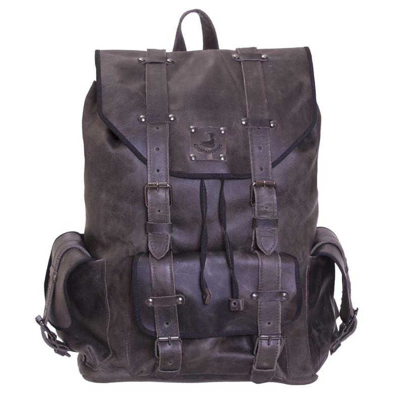 Bolsa Mochila Reforçada de bordo viagem pequena mala couro ...