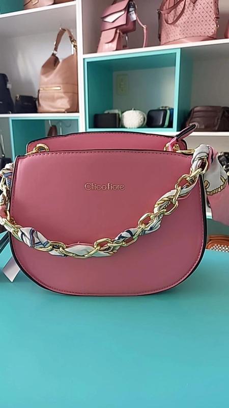 Bolsa Rosa com Detalhes - Chica Fiore - Bolsas - Magazine Luiza