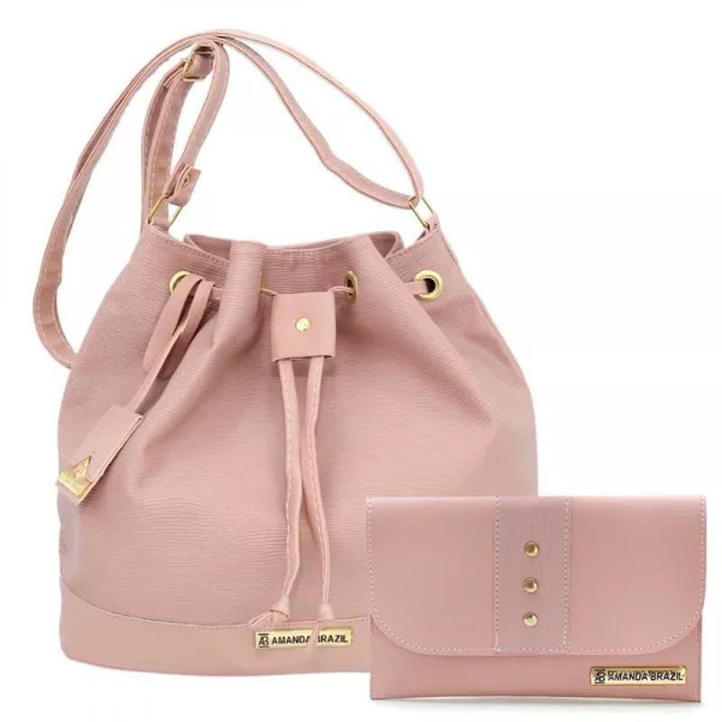 Bolsa Saco e Carteira Rosa - Bag Brasil - Bolsas - Magazine Luiza