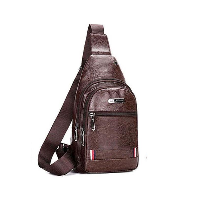 Bolsa Tiracolo Masculina Pochete Transversal Couro Ombro - Vest Bem ...