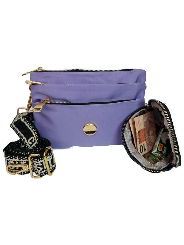Bolsa transversal feminina com vários bolsos externos - Miss Dong ...